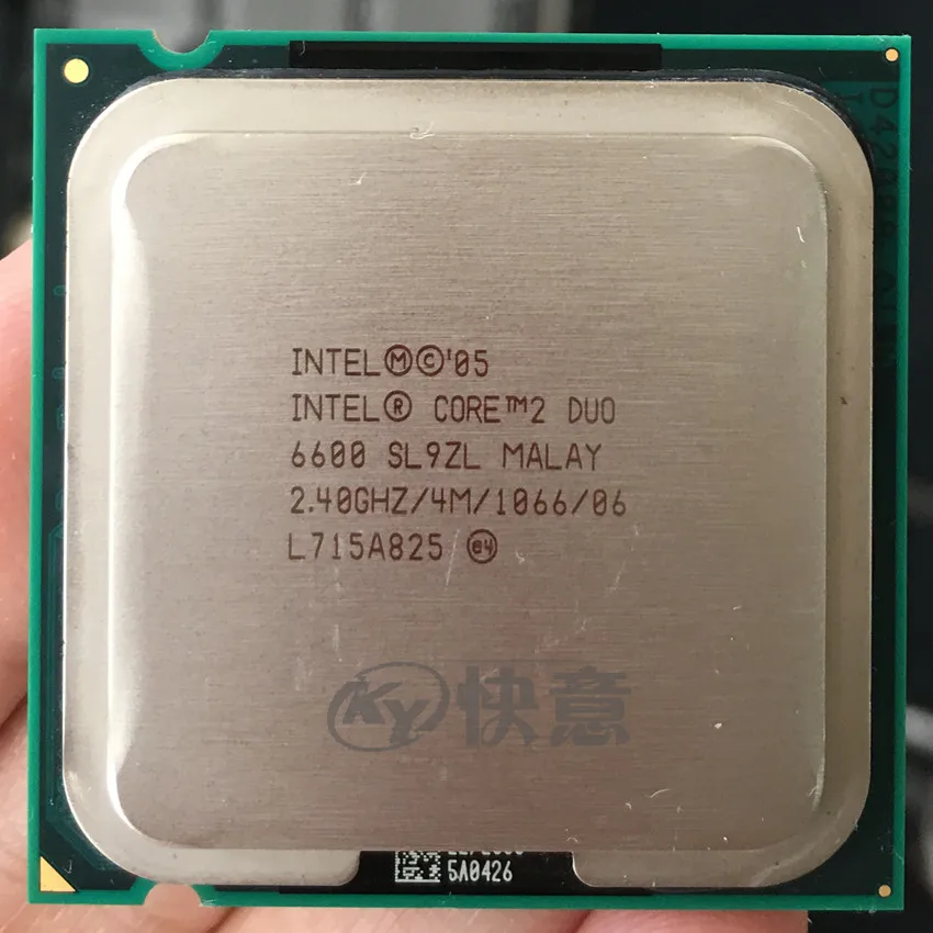 Intel processador 2.4g, processador intel core duo 2 e6600 cpu (2.4ghz ...