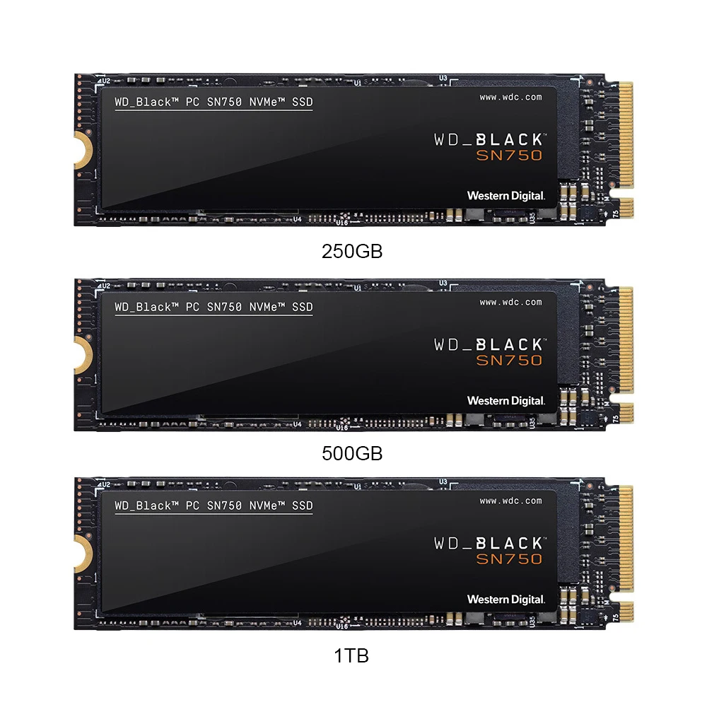 Western Digital WD Black SN750 SSD 1TB 250GB 500GB M.2 2280 SSD NVMe ...