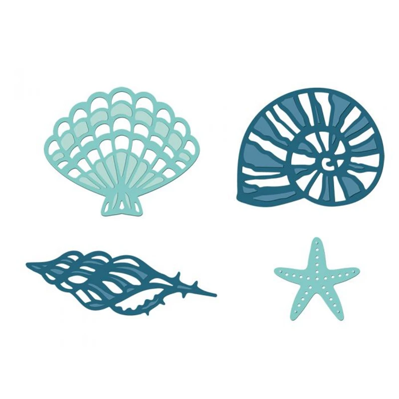 Sea Conch Shell Starfish Metal Cutting Dies For DIY Scrapbooking ...