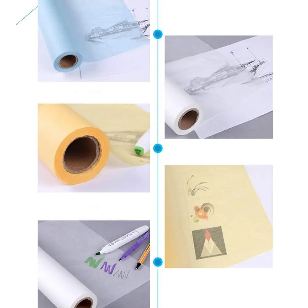 MyLifeUNIT Translucent Sketch Tracing Paper Roll Design Drawing Hand ...