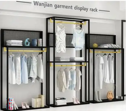 Clothing-store-display-rack-floor-type-men-s-and-women-s-clothing-shelf ...