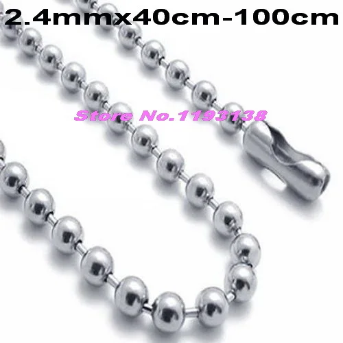 40cm 50cm 60cm 80cm 100cm Fashion Stainless Steel Dog Tag Chains ...
