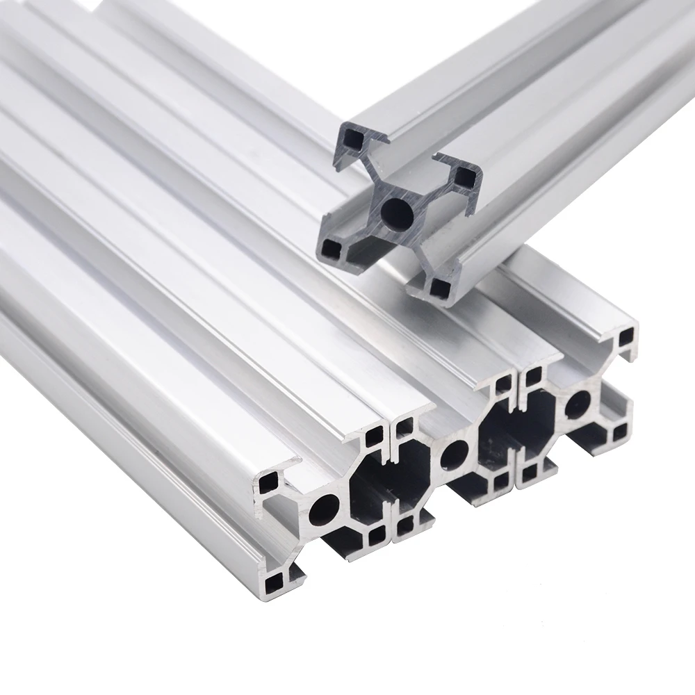 4 Buah/Banyak 3030 Aluminium Profil Standar Eropa Anodized Linear Rail ...