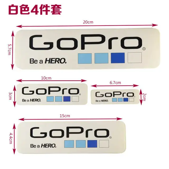 Go Pro Accessories Hero 5 Labels Gopro Hero 3 Icon Adhesive Stickers ...