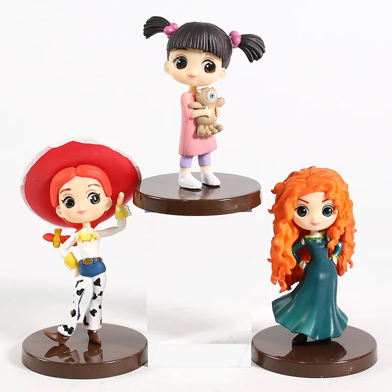 3pcs/set QPosket Princess Jessie Merida Boo Ariel Mermaid Snow White ...