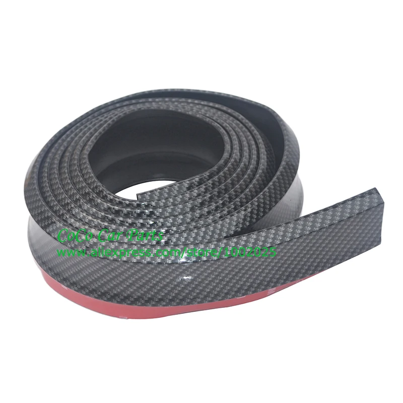 2.5m Epdm Carbon Fiber Look Rubber Bumper Protector Universal Car ...