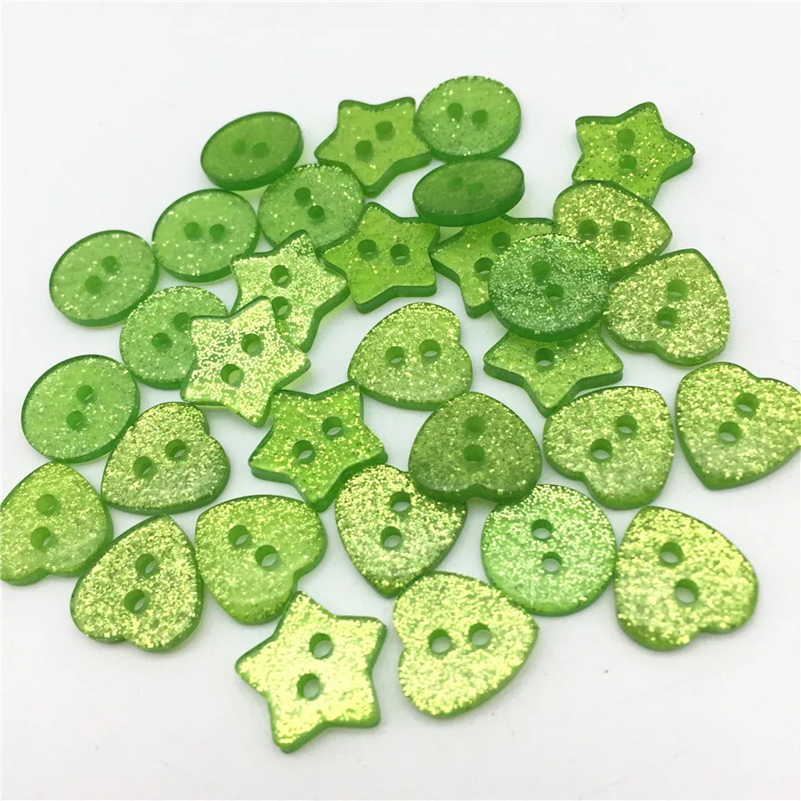 Green Sewing Button