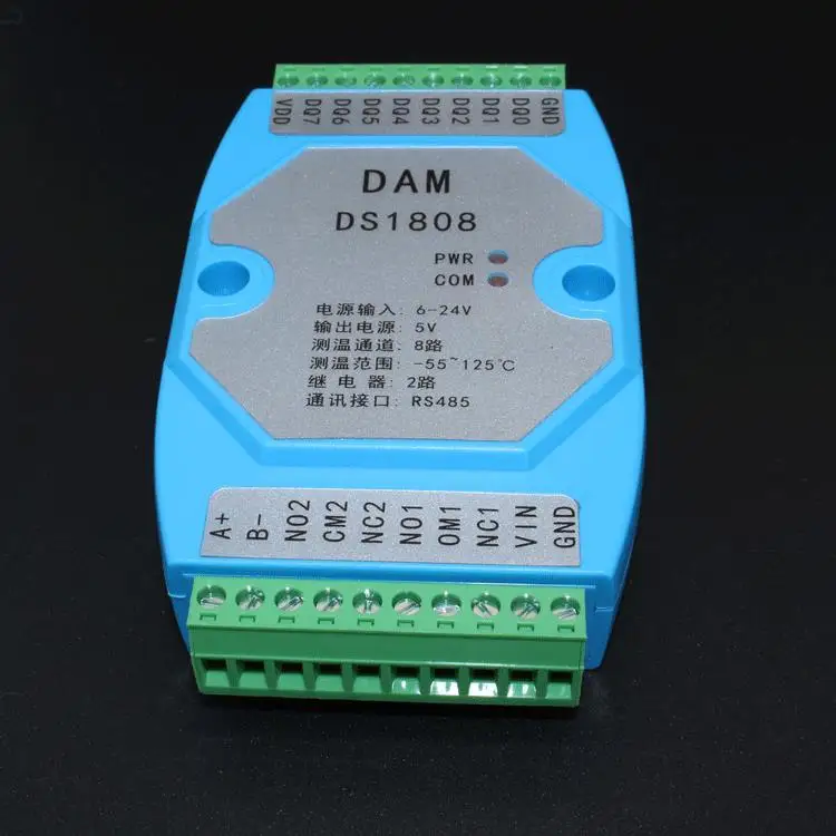 8 digital temperature acquisition module MODBUS temperature controller ...