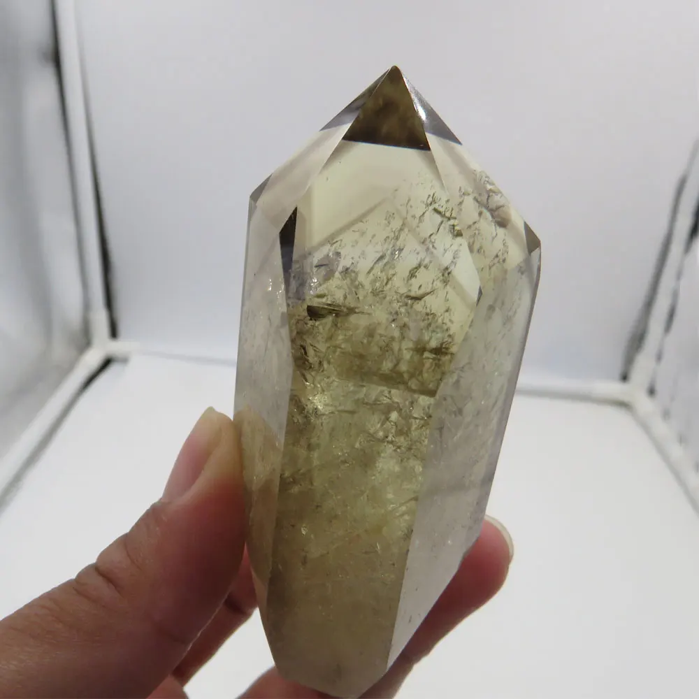 Varita de punto de cuarzo citrino oscuro Natural raro de 130g cuarzo ...