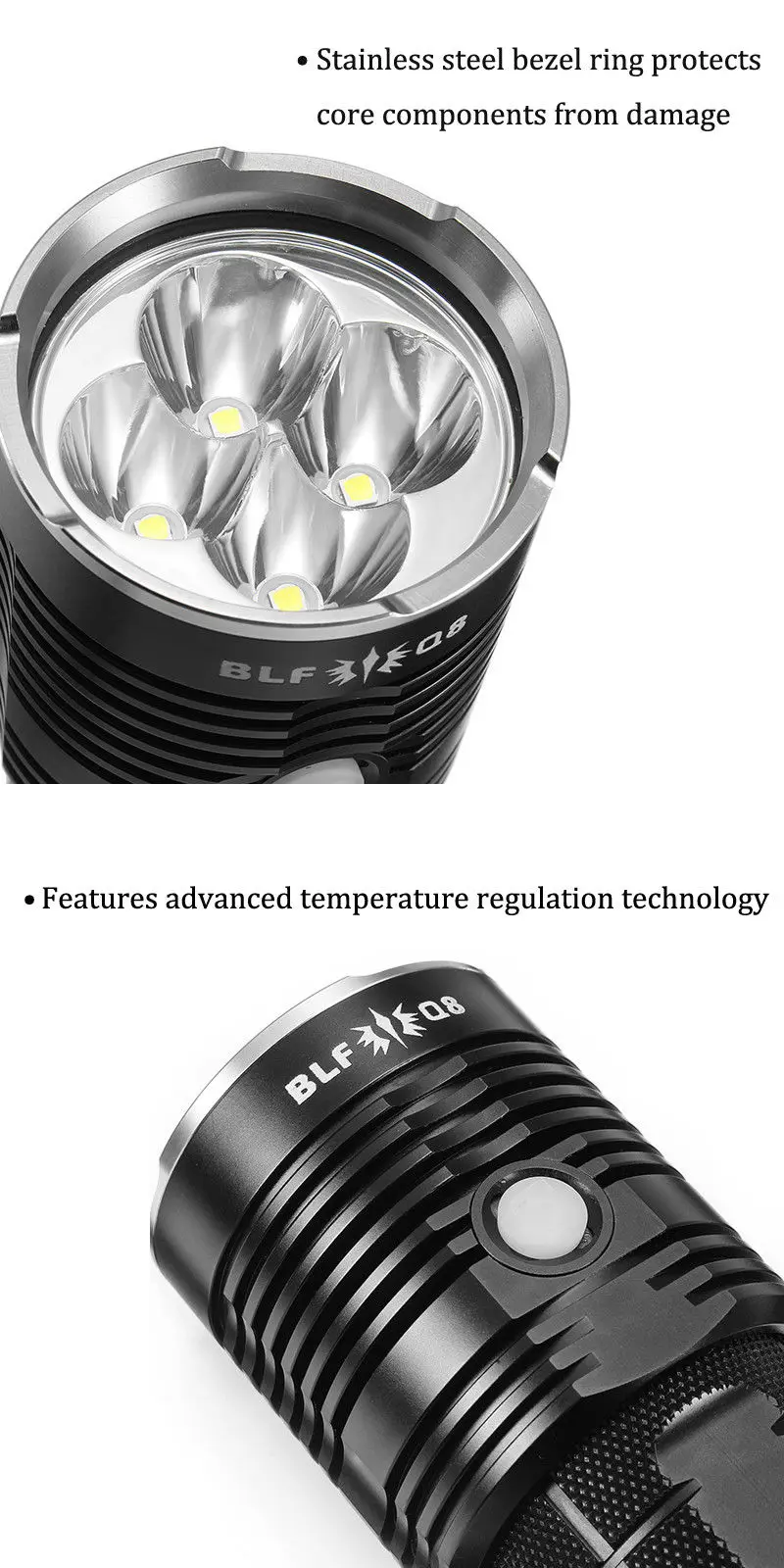 Новинка! BLF Q8 4x XP-L 5000лм профессиональная процедура многократного ...