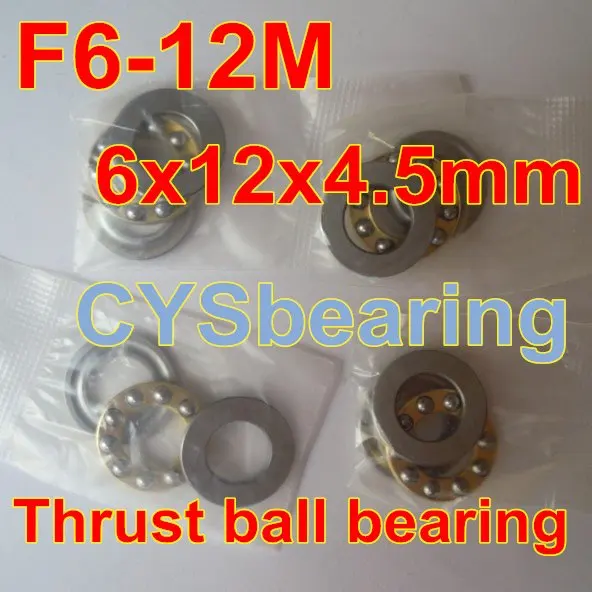 F6 12M thrust ball bearing with flat seat 6X12X4.5mm 6*12*4.5mm for 6mm ...