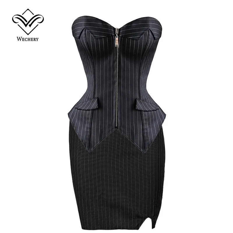 Corset Sexy Corsets And Bustiers Burlesque Black Stripe Corset With
