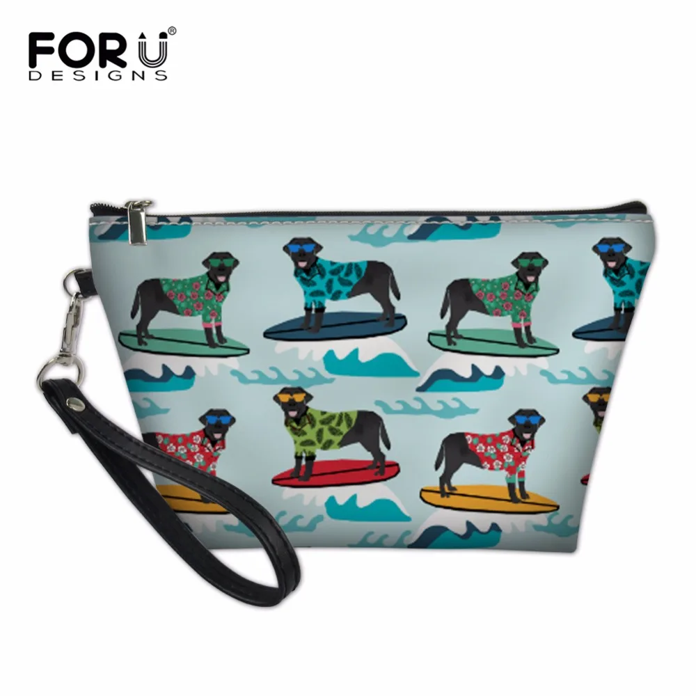 FORUDESIGNS Cosmetic Bag Black Labrador Make Up Functional Bag for ...