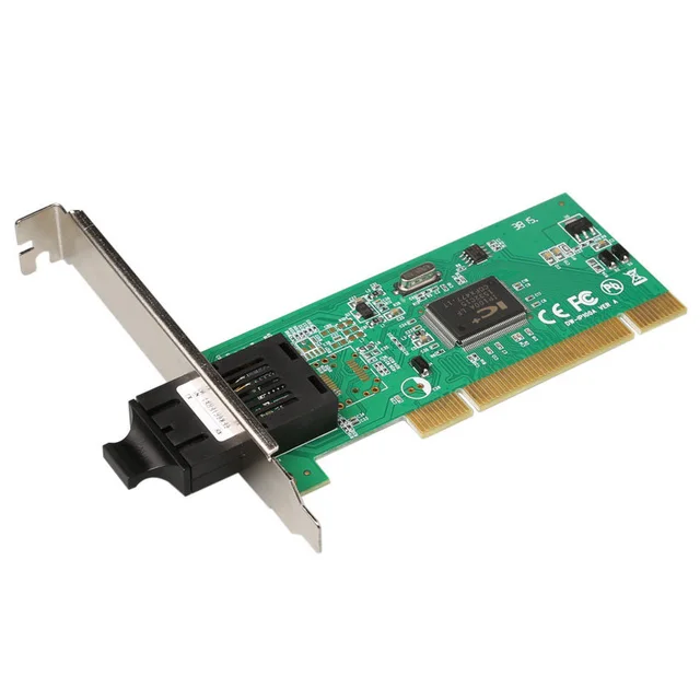 PCI fiber card built in 100M SC single mode single fiber optical ...