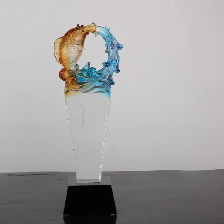 High grade glass trophy creative customization business Business ...