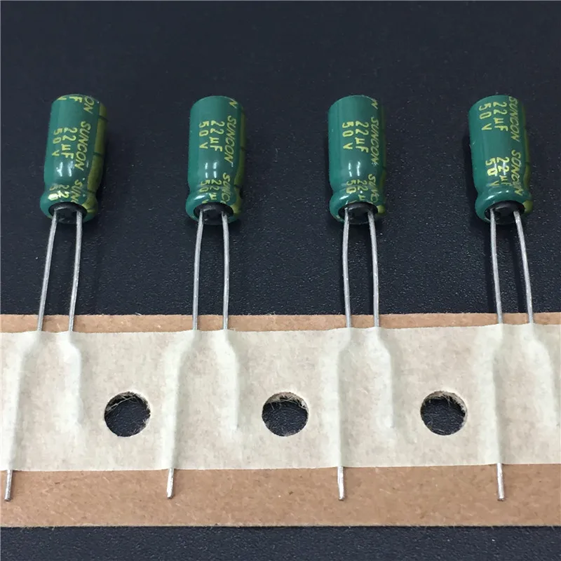 100pcs 22uF 50V SUNCON(SANYO) AX series 5x11mm 50V22uF Low Impedance ...