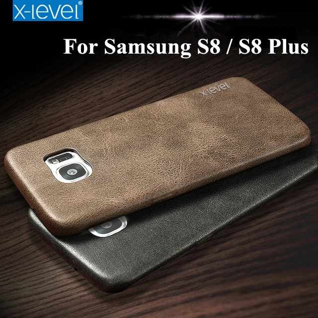X level PU Funda de cuero Vintage para Samsung Galaxy S8 S8 Plus Ultra ...