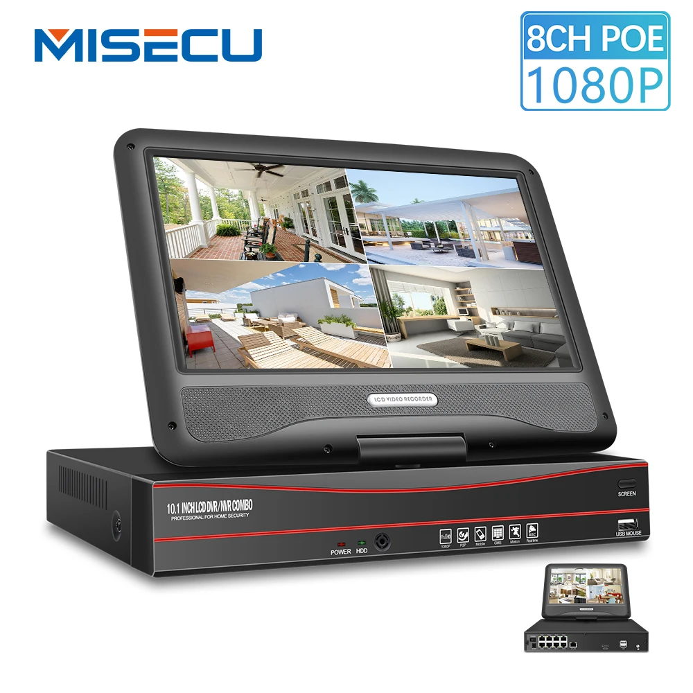 MISECU All in One Security Video Recorder 48V Active PoE 8CH CCTV PoE ...