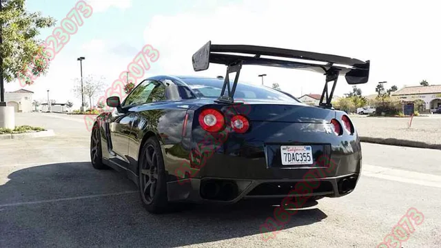 Apto para GTR35 Skyline R35 Voltex spoiler traseiro de fibra de carbono ...