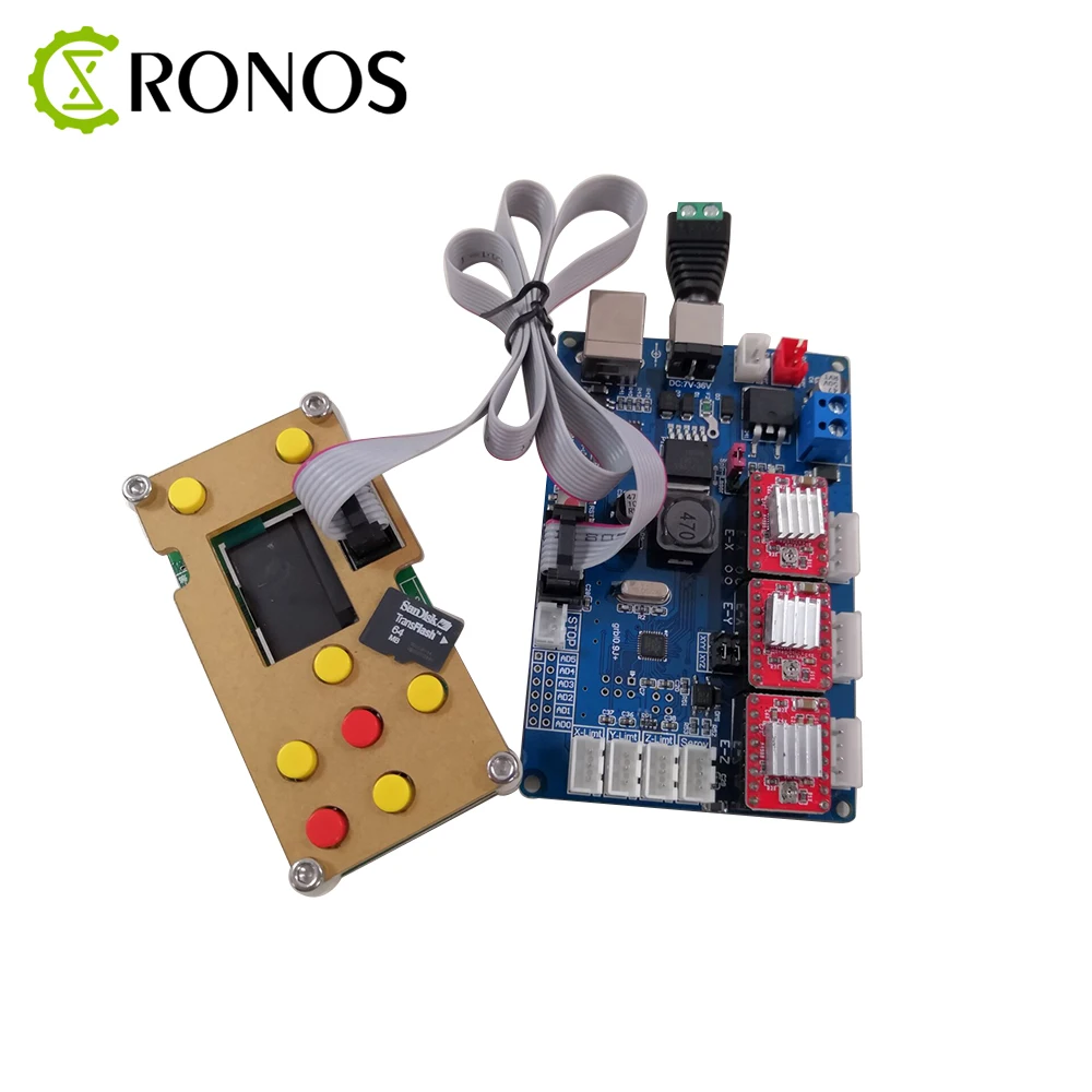 GRBL Triaxial Control Board F-Yi GRBL Off-line Working Controller LCD ...