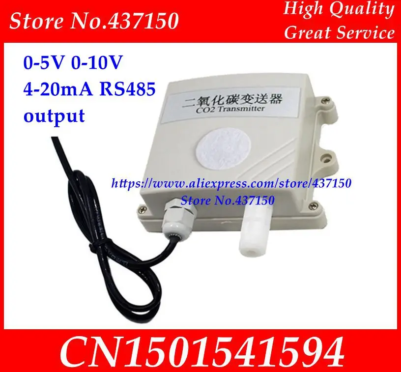 Co2 Sensor Detector Co2 Transmitter Rs485 Output Analog High Precision ...