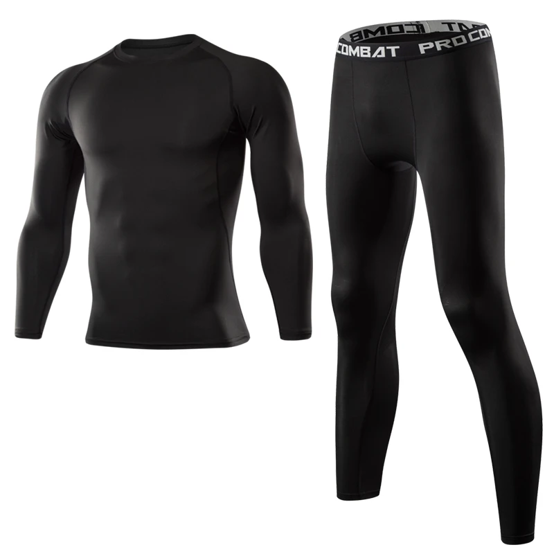 Men Clothing Sportswear Gym Fitness Compression Suits Running Set Sport ...