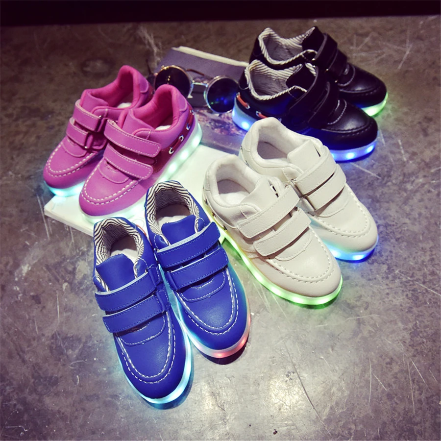 Kids Shoes With Light Boys Led Sneakers New Spring Cute Sneakers With ...