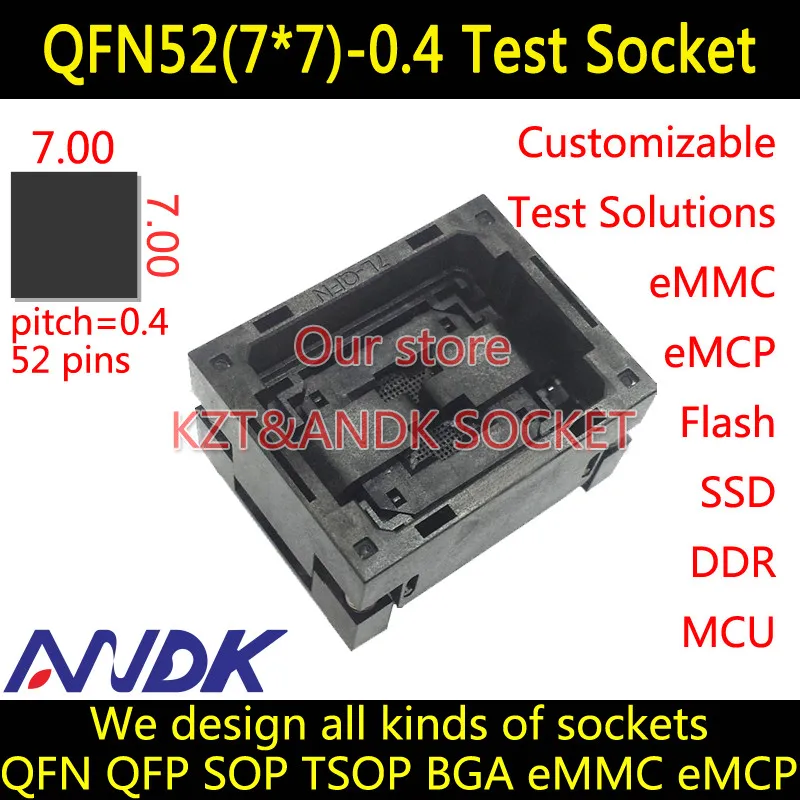 ALLSOCKET QFN56(7x7)-0.4 Burn In Socket QFN56 MLF56 WLCSP56