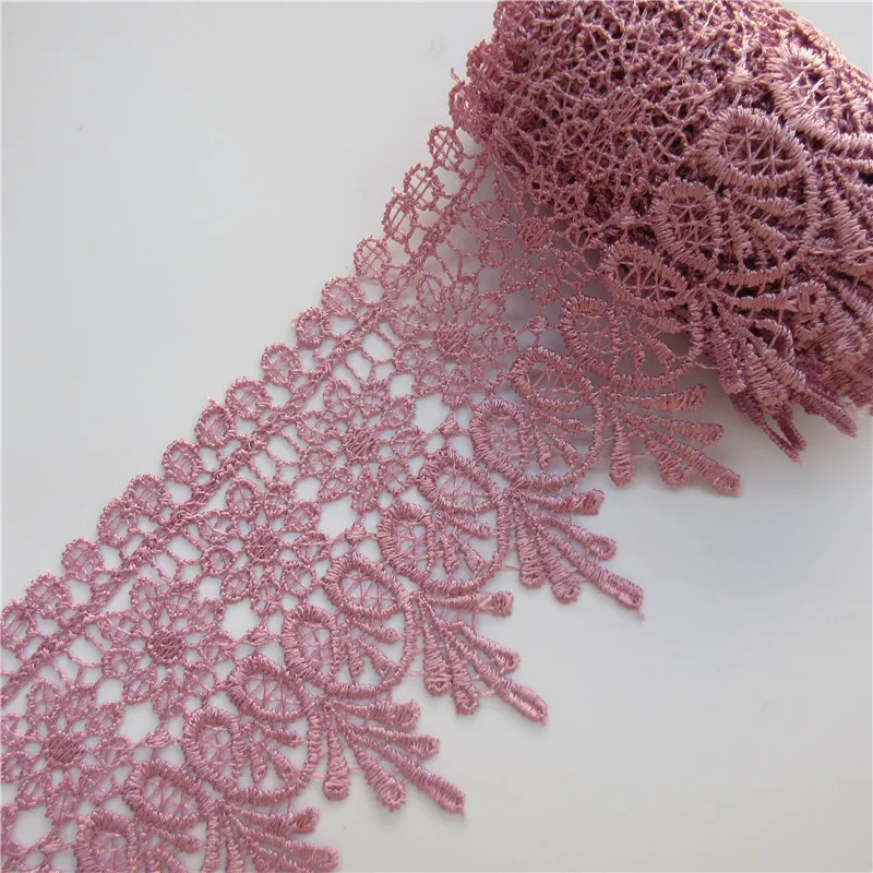 Polyester Applique | Lace - 3 Yards 9cm Polyester Embroidered Lace Trim ...