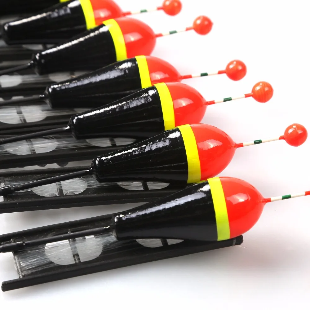 AOTSURI 10Pcs/lot 3g Fishing Floats 8# Hook Float Bobbers With Fishing ...