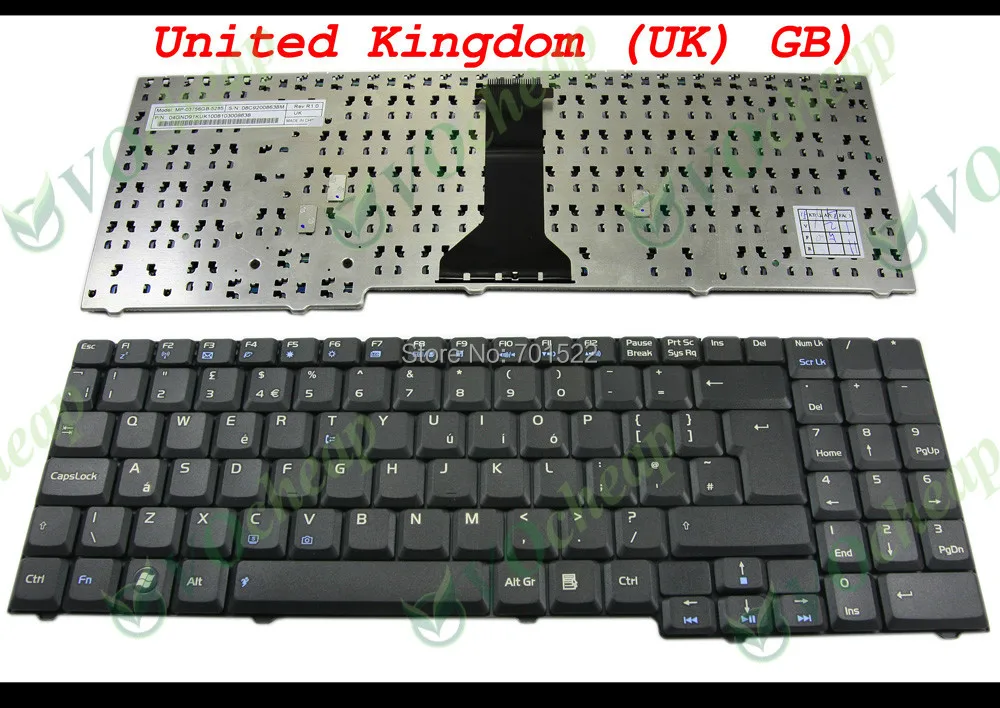 New Laptop keyboard for Asus F7 M51 F7f F7Se Black UK GB version MP ...