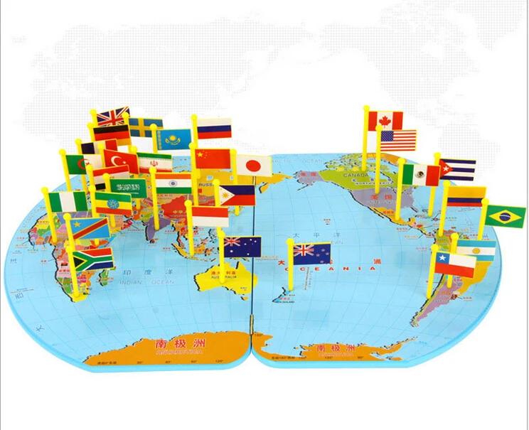 Aliexpress.com : Buy 36 countries flags 3D Wood toy wooden toy Wooden ...