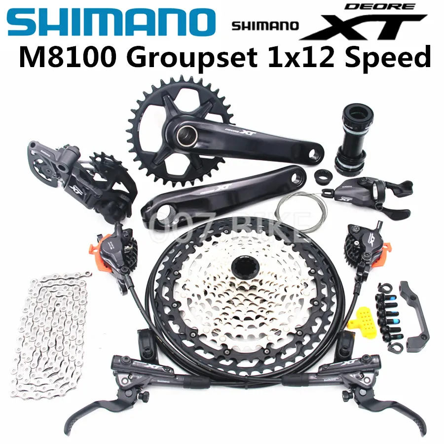 SHIMANO DEORE XT M8100 Groupset 32T 34T 36T 170 175 Crankset จักรยาน ...