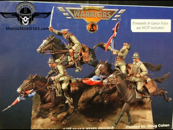 1/35 WW2 classic scene Polish cavalry WWII Resin Model Kit figure Free ...