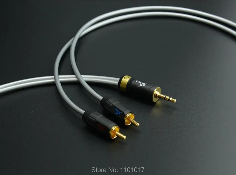 HiFi EXQUiS MPS X-7 OCC Signal Interconnect Cable 3.5mm to 2 RCA Hi-Fi ...