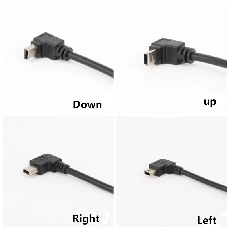 25CM-90-Degree-Right-Left-Up-Down-Angled-Mini-USB-2-0-5Pin-Male-to ...