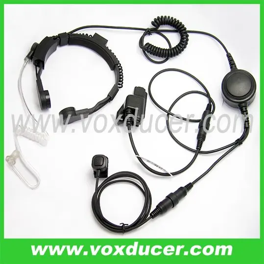 Tactical throat mic with Mini din plug for Motorola radio MTX1000 ...