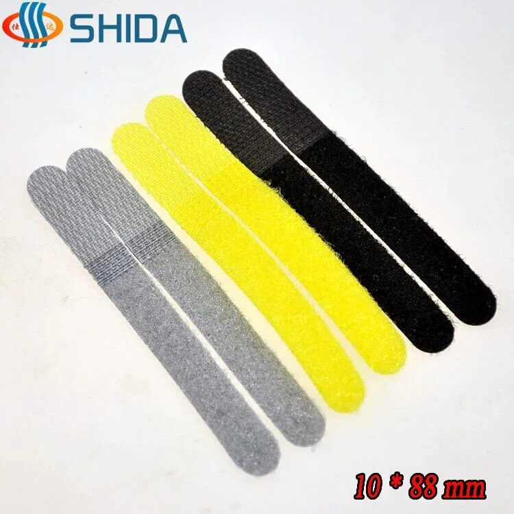 100 Pcs 10*88mm Colorful Magic Fastener Tapes Nylon Cable Ties Hook and ...