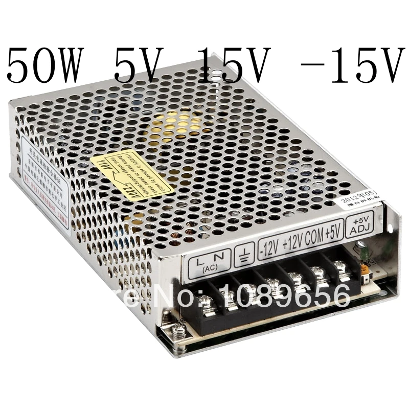 high quality Triple Output Switching power supply 50W 5V 15V 15V 4A 1A ...