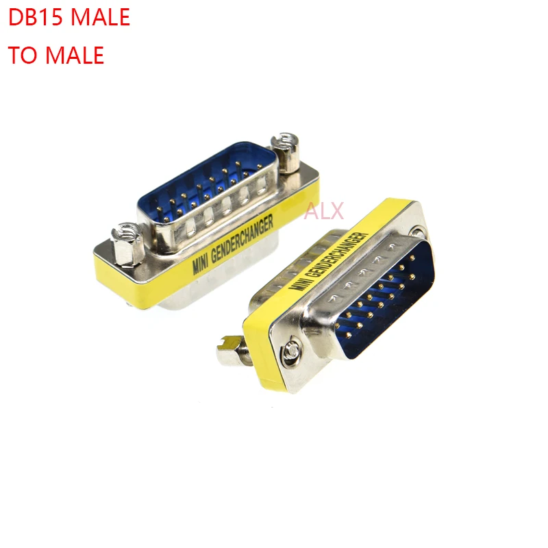 Conector de puerto serie DB15 de 2 filas, conector macho a macho ...