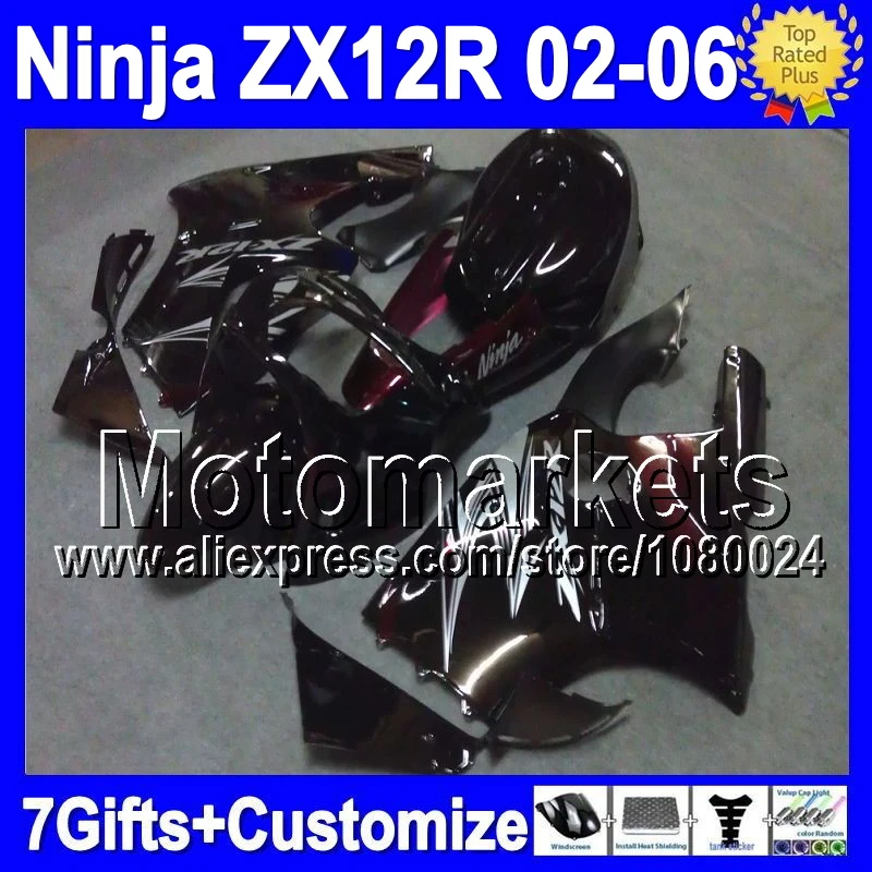 7gifts Wine red For KAWASAKI NINJA ZX12R 2002 2003 2004 2005 2006 M2382 ...