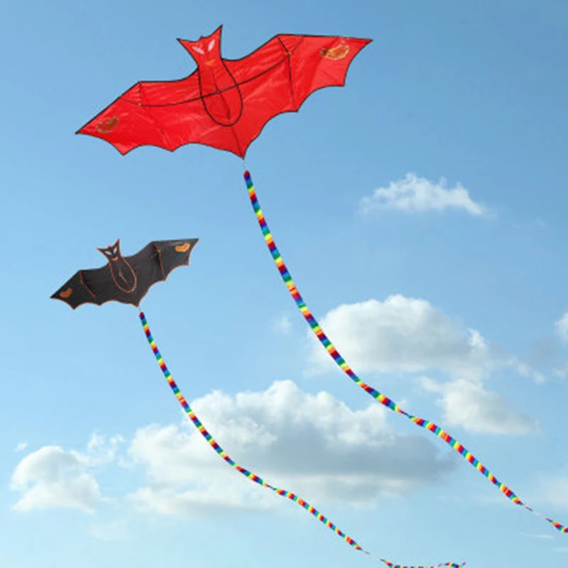High Quality New Bat Kite with 10 m long Tail Front Role Bat kite Easy ...