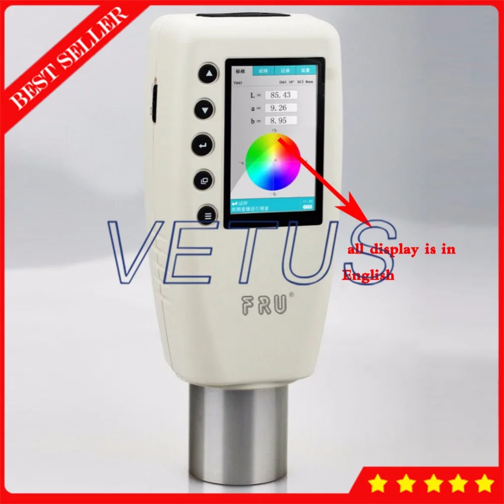 Wr18 4mm 8mm 40mm High Precision Digital Colorimeter With Handheld Color Difference Meter Tester