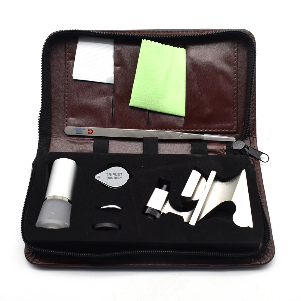Diamond Identification Tool Kit Portable Set Cutters Waist Loupe ...