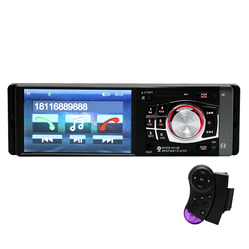 Radio Car Mp4 Mp5 Player,1 Din HD 4.1 Inch Video Player With Rearview ...