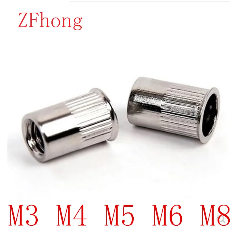 10-20Pcs M3 M4 M5 M6 M8 M10 304 Stainless Steel Rivnut Small Countersunk Head Riveted Nuts ...