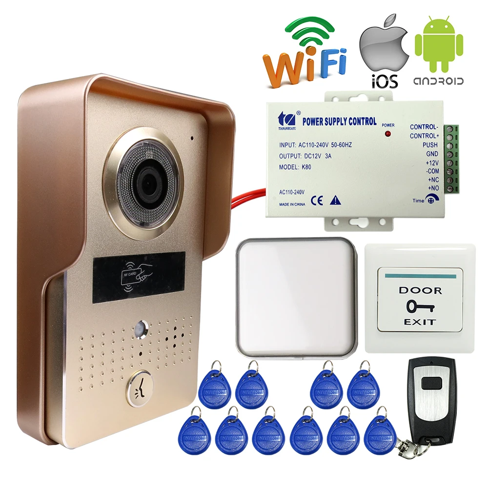 Free Shipping Wireless POE Wifi IP Doorbell Camera Intercom Phone ...