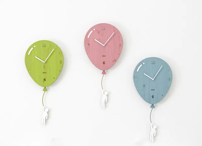 Children Cartoon Creative Swinging Clocks Living Room Mute Bedroom ...