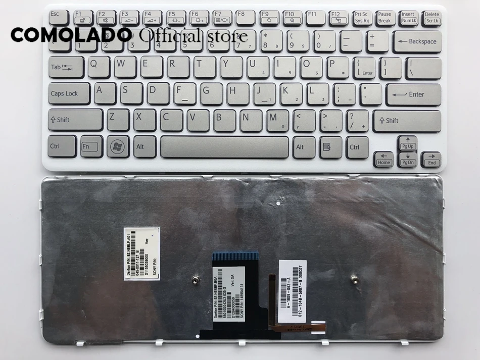 Backlit keyboard with us english frame|Teclado de substituição ...