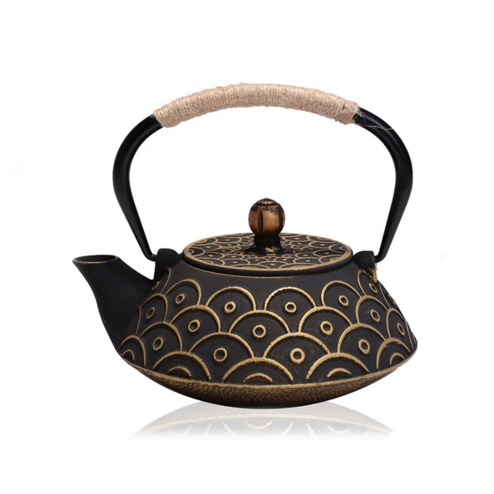 900ml/30.44oz Japan Southern Cast iron kettle old iron pot shells ...